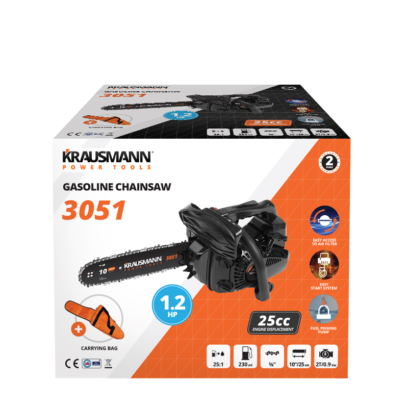 Krausmann Αλυσοπρίονο Βενζίνης 25cc 3051 - Vasadis Shop : Κυνηγετικά Είδη