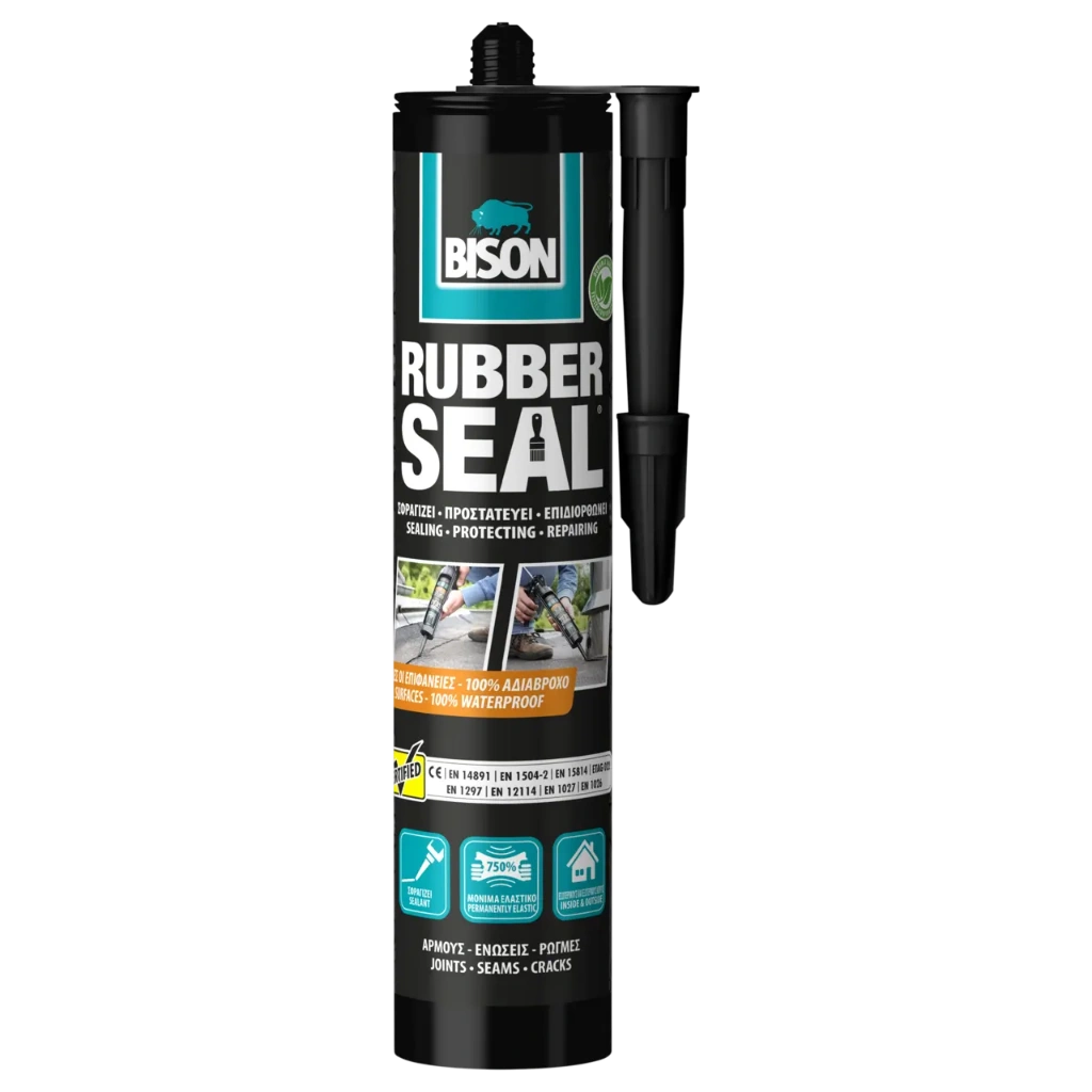 Bison Rubber Seal Σφραγιστική Σιλικόνη Μαύρη 310ml - Vasadis Shop ...